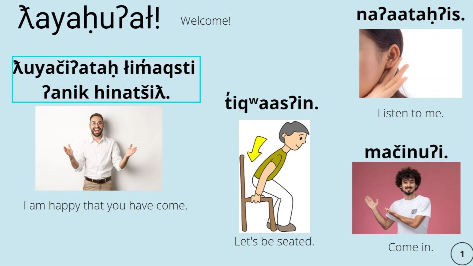 Nuu-chah-nulth Language