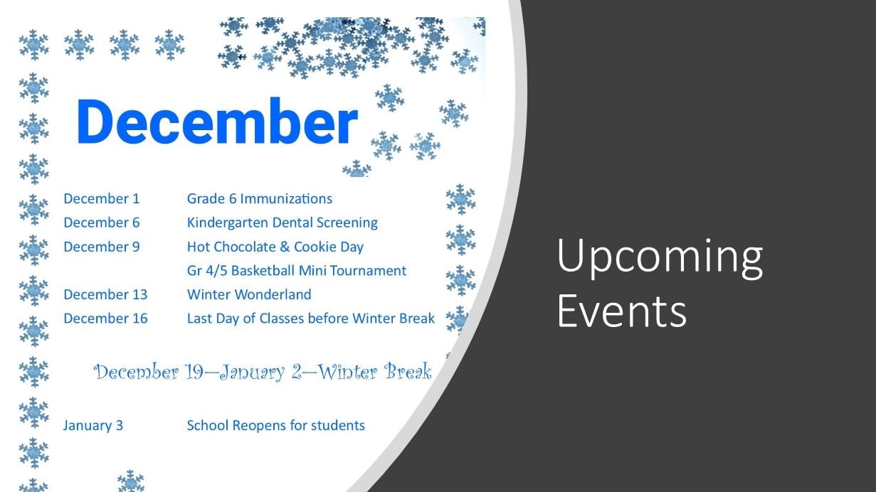 Upcoming Events - December