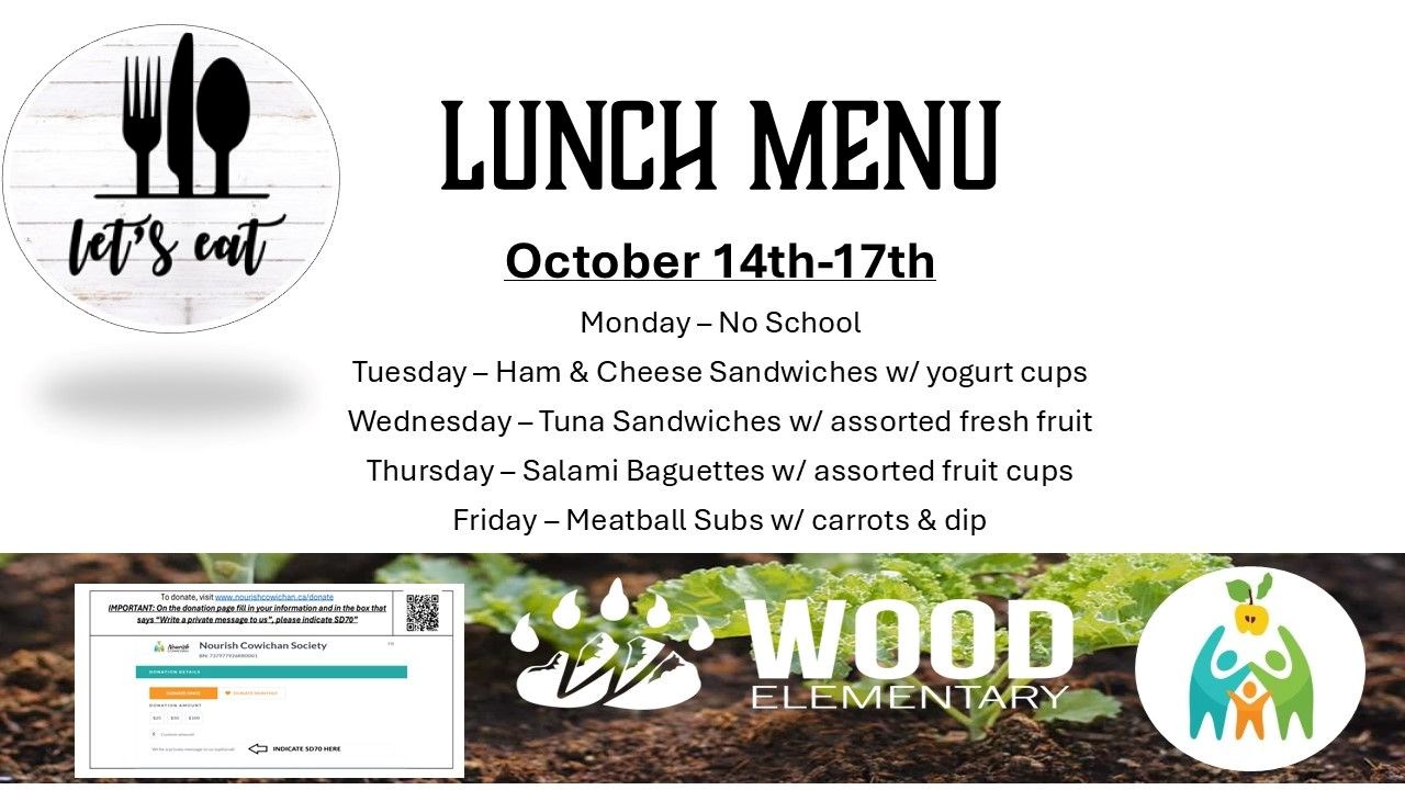 Lunch Program October 14th-17th