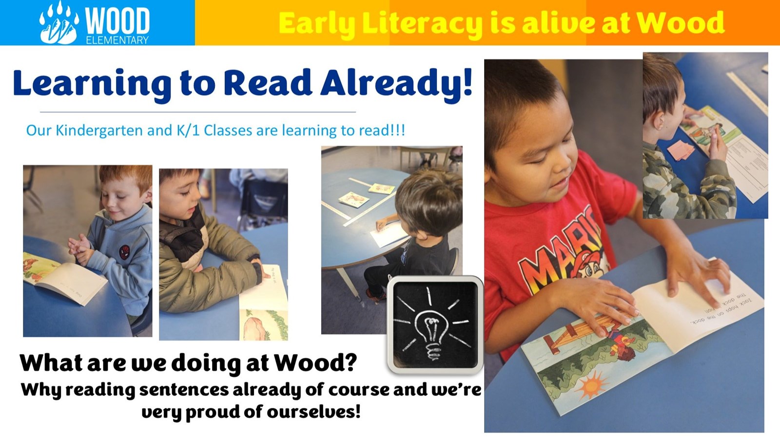 Early Literacy Success at Wood Elementary School!