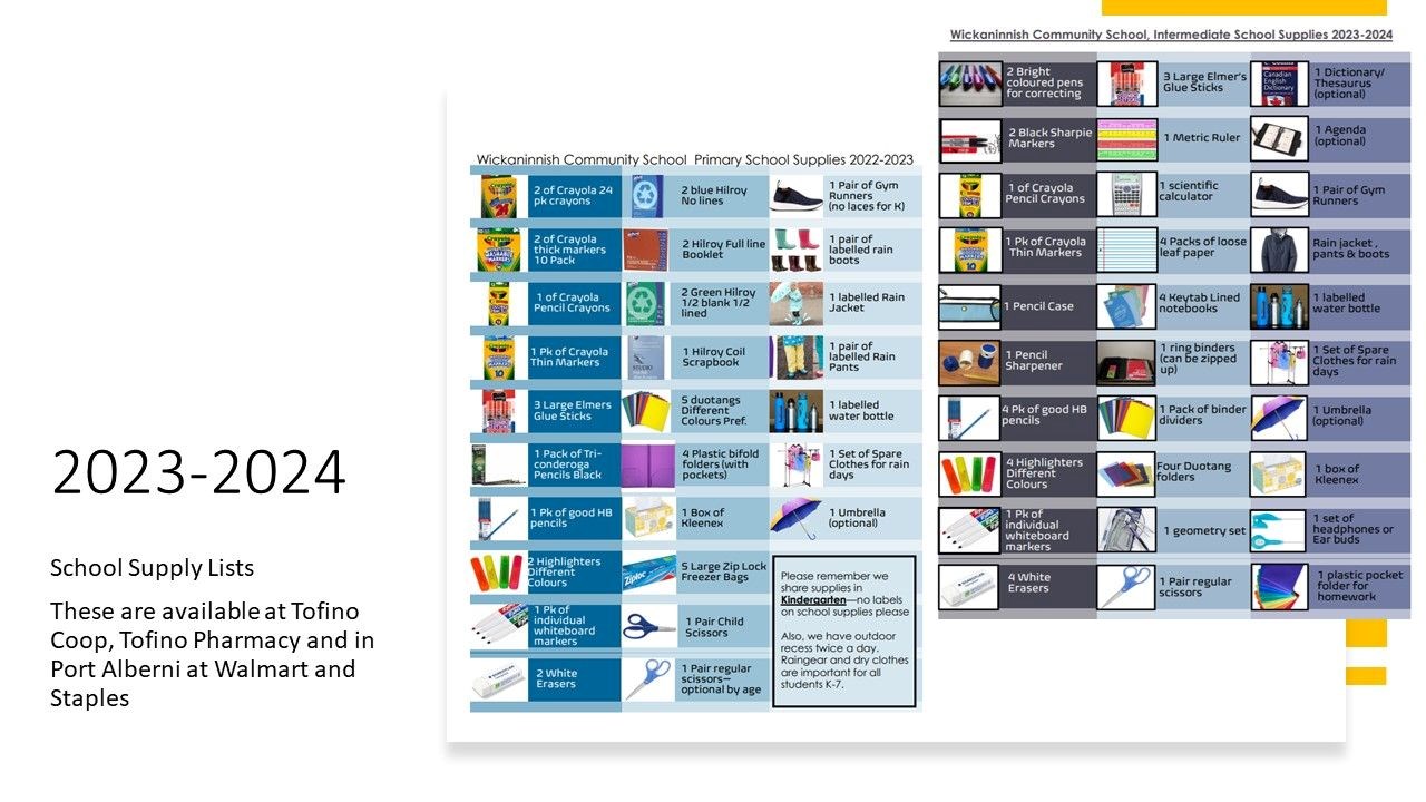 2023-2024 School Supply Lists